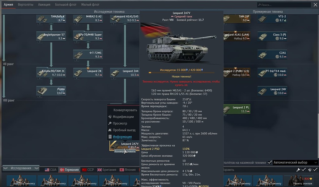 Не могу прокачивать Leopard 2A7 - Обсуждение игры - War Thunder ...